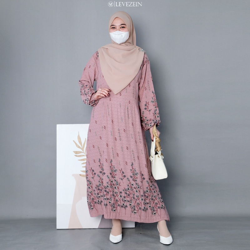 Dania Midi Crinkle Aleeva Plisket Motif by Levezein | Shopee Philippines