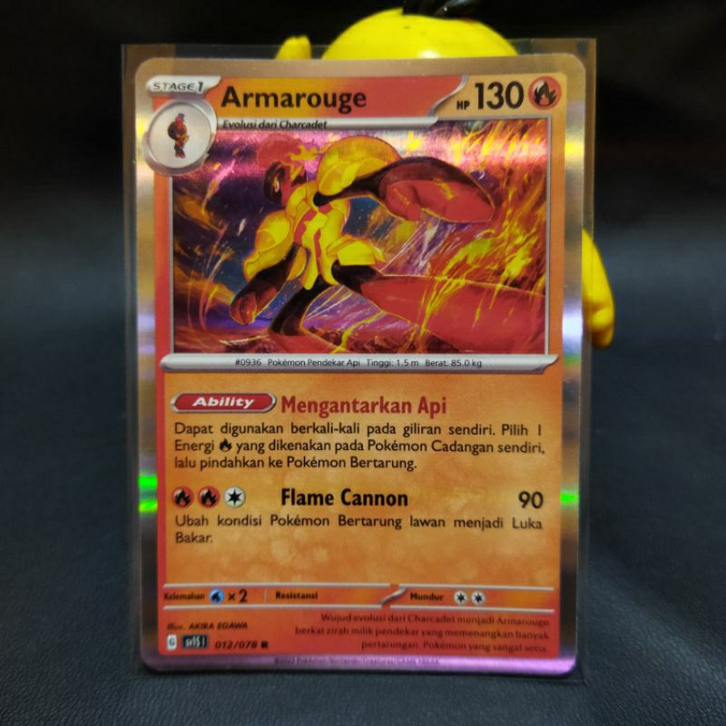 Pokemon TCG Indonesia Armarouge foil holo sv1s 012/078 R original | Shopee Philippines