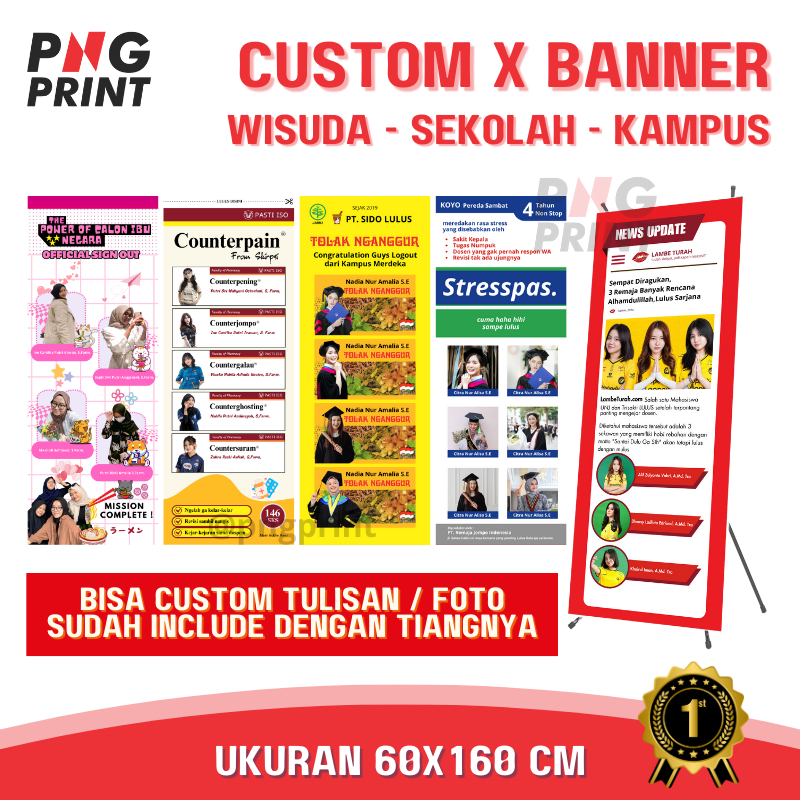 Print X BANNER GRADUATION CONDITION FREE DESIGN TEMPLATE / STAND ...