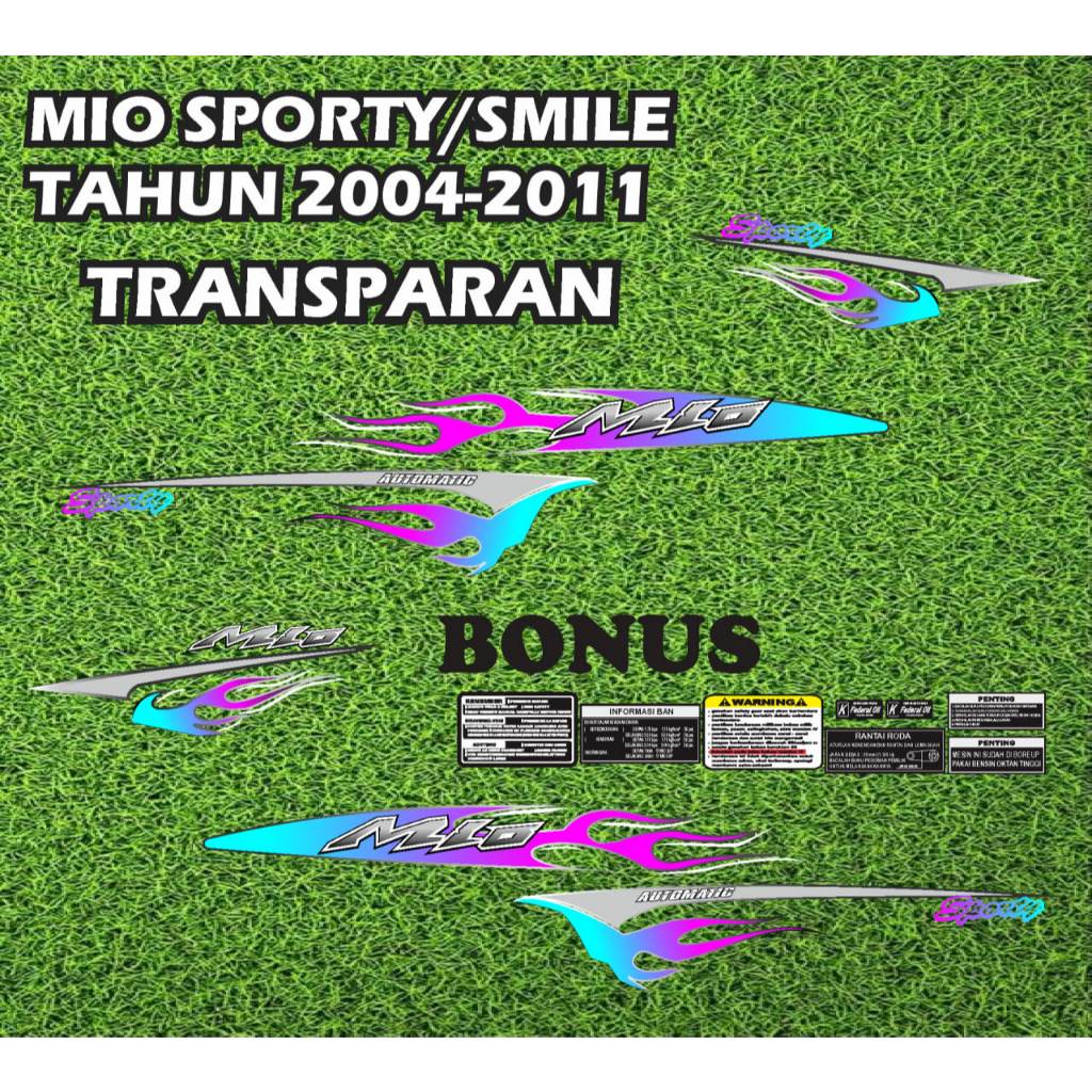 Transparent Sticker STRIPING DECAL MIO SPORTY MIO SMILE 2004-2011 RAINBOW | Shopee Philippines
