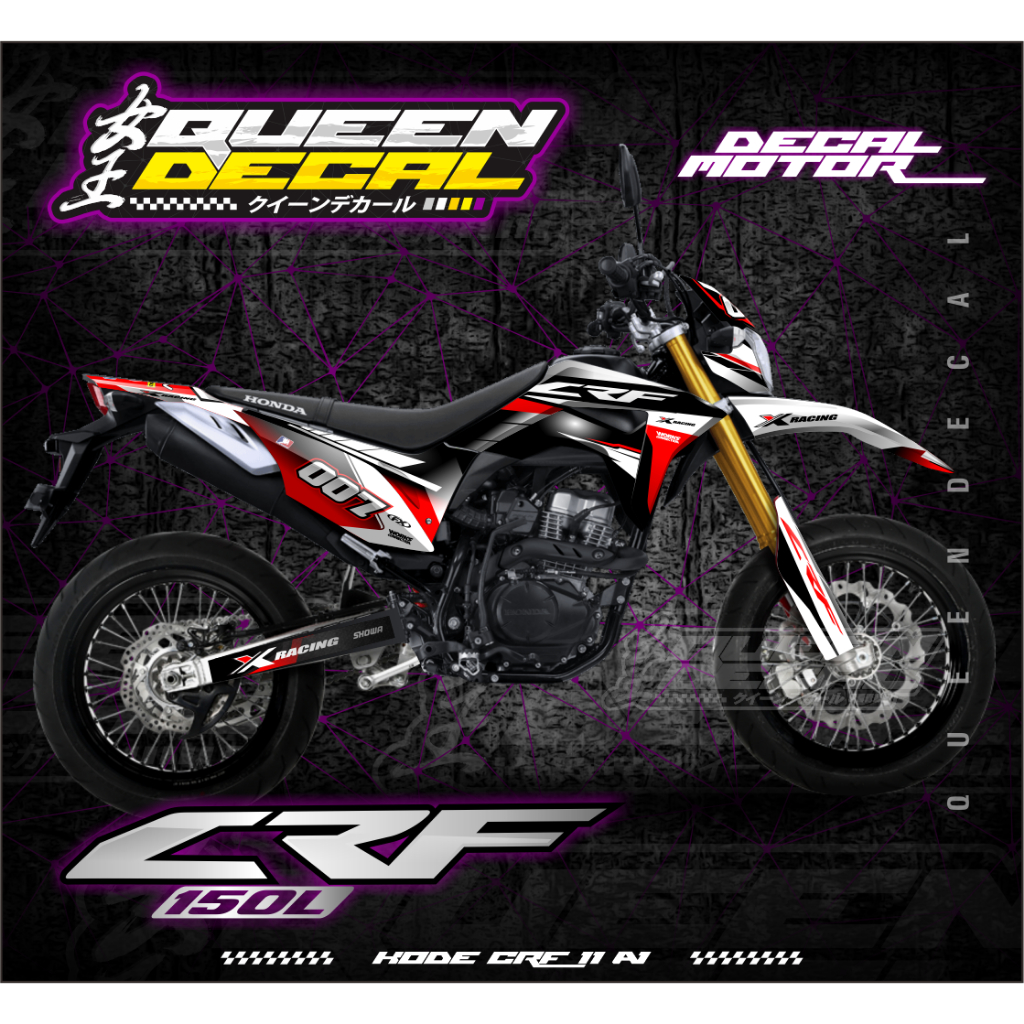 Crf 150L Ful Body Sticker Decal - CRF 150L Motorcycle Accessory Sticker ...