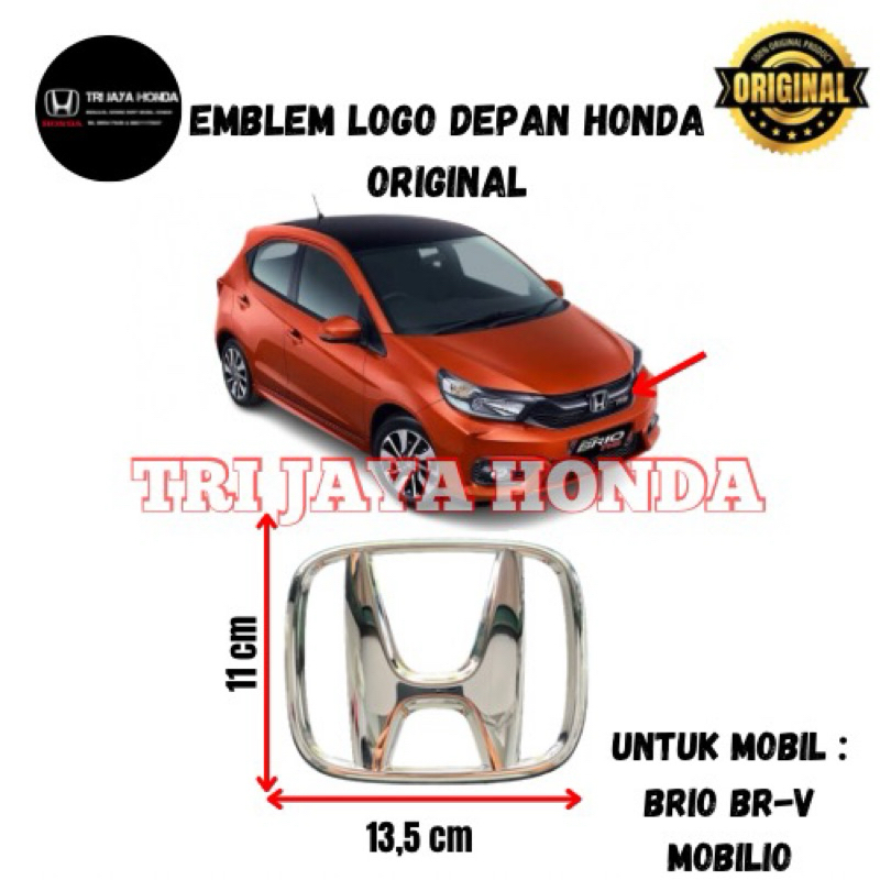 Honda Brio Brio Satya Mobilio BR-V WR-V Facelift Front Grill H Emblem ...