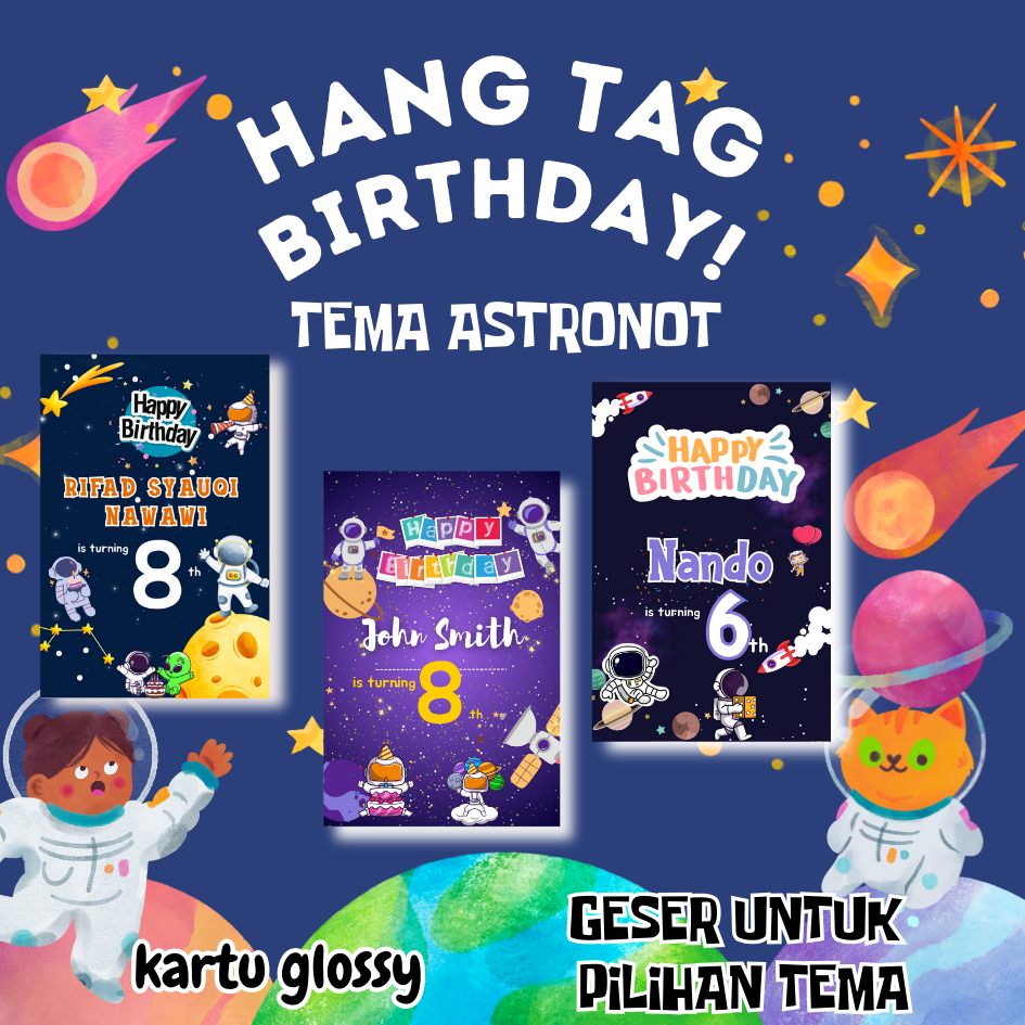 Astronaut Theme Birthday Hang tag/Space Theme | Shopee Philippines
