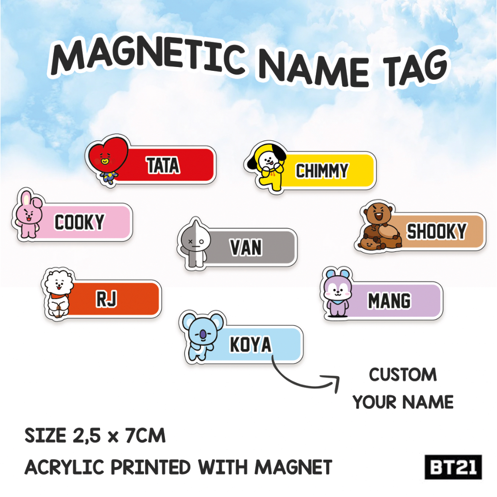 Nametag Magnetic Chest Name Tag Cute School Children | Shopee Philippines