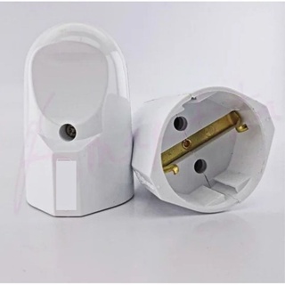 PUTIH Round Ground Counter Plug Contra White Ground Plug Female Coupler ...