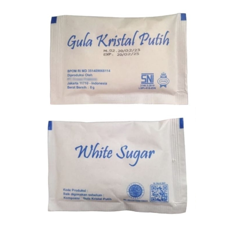 Granulated Sugar Sachet / Sugar Sachet / White Sugar 6gr | Shopee ...