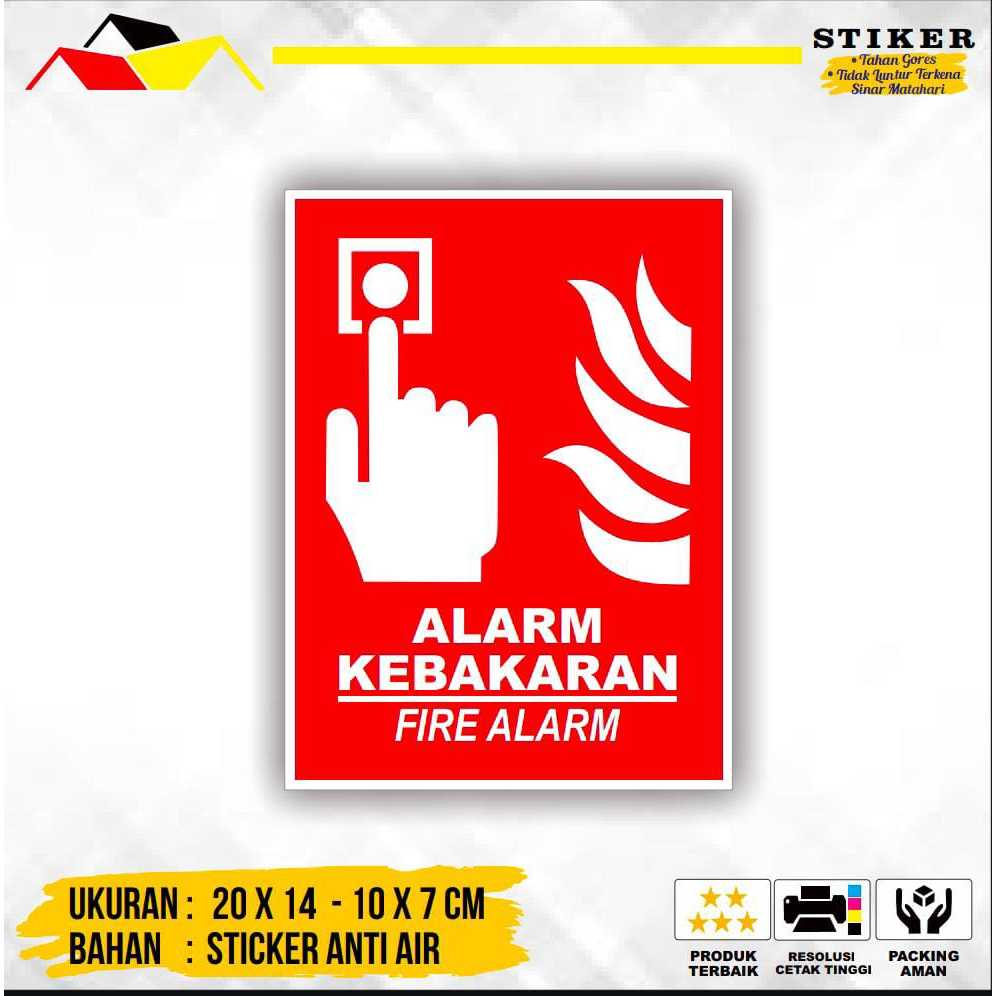 Fire Alarm Sticker Signs | Shopee Philippines