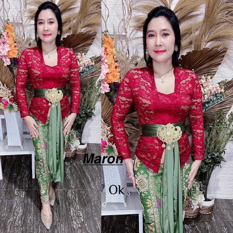 Balinese brocade strait sofia kebaya/strait brocade kebaya/sofia kebaya/bali brocade kebaya/Long ...