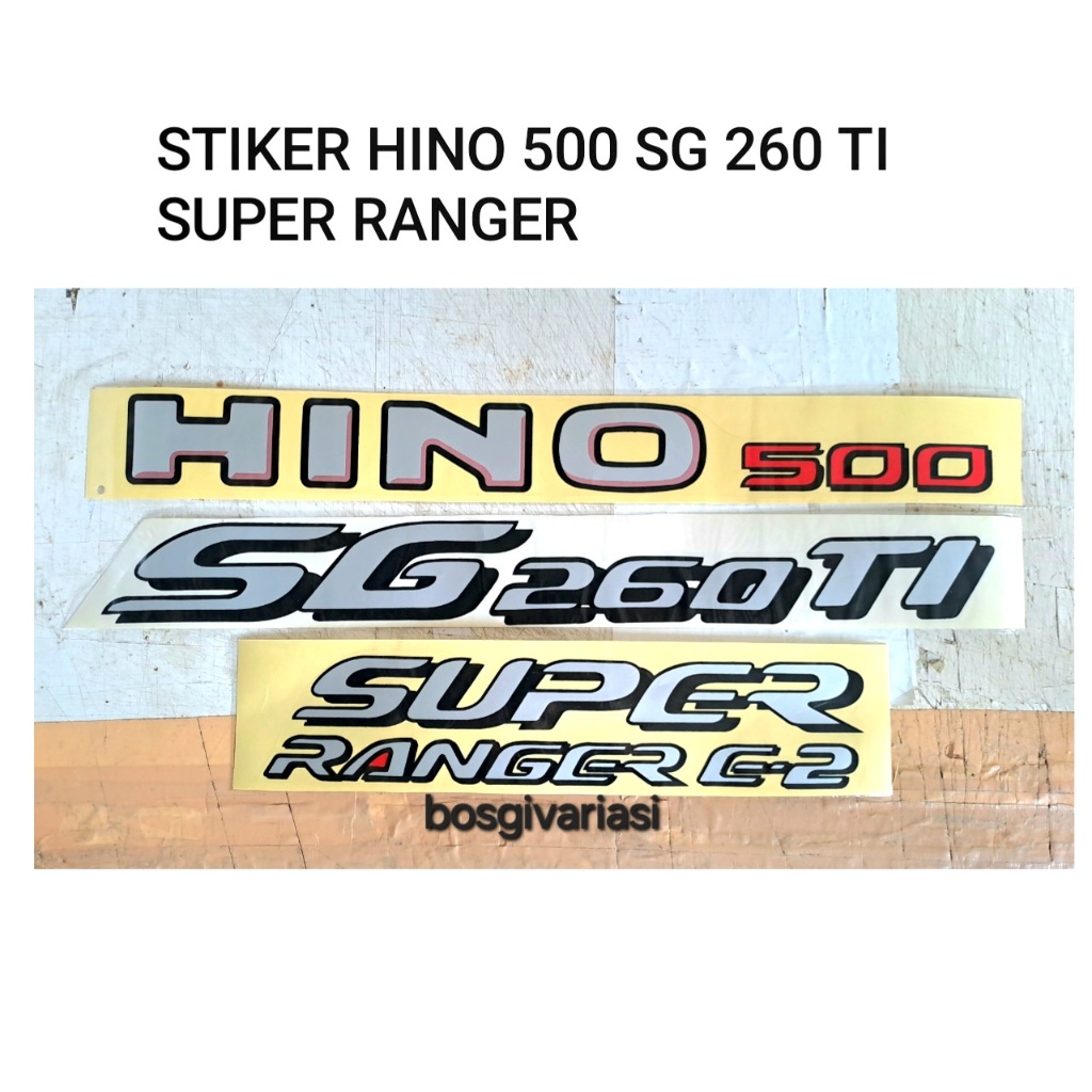 Hino 500 SG 260 TI stickers / hino 500 super ramger stickers / SG 260 ...