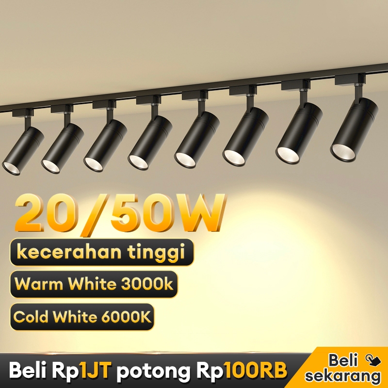 CAHAYA 【30 year guarantee】 spotlight rail track LIGHT led spotlight 50W ...