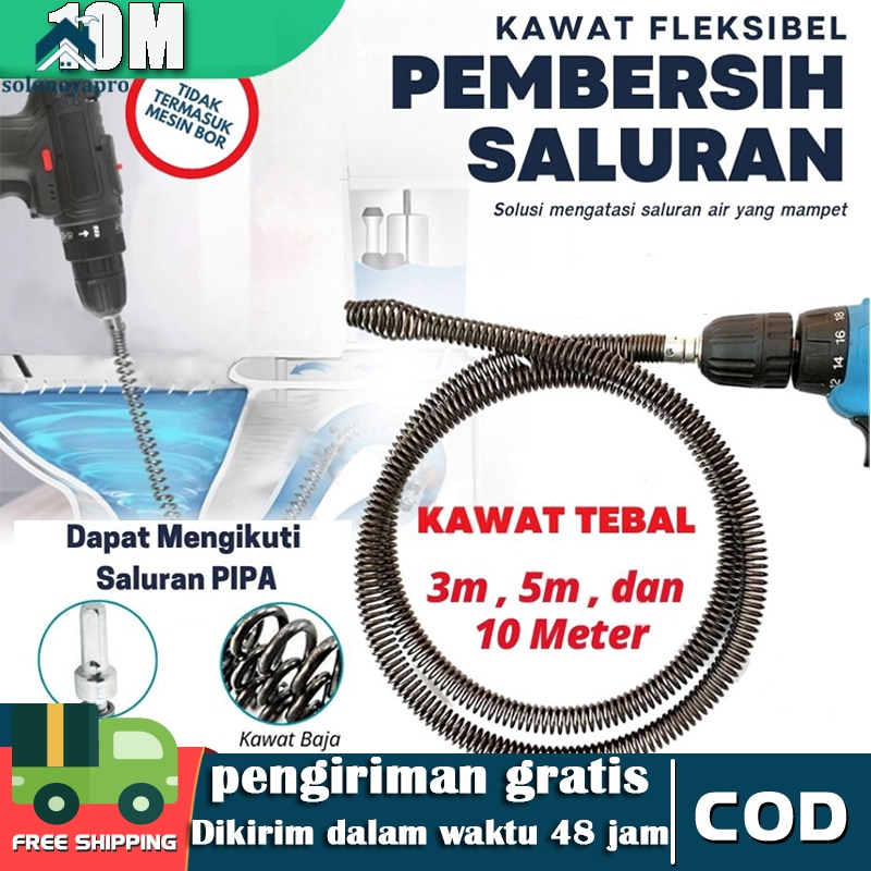 Drill adapter sling wire for cleaning clogged water pipes, sink, toilet ...