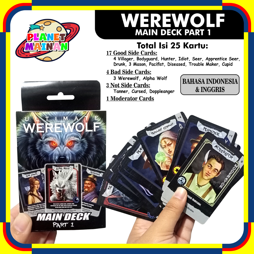 Werewolf MAIN DECK CARD PART 1 | Family CARD GAME TOY CARD | Shopee ...
