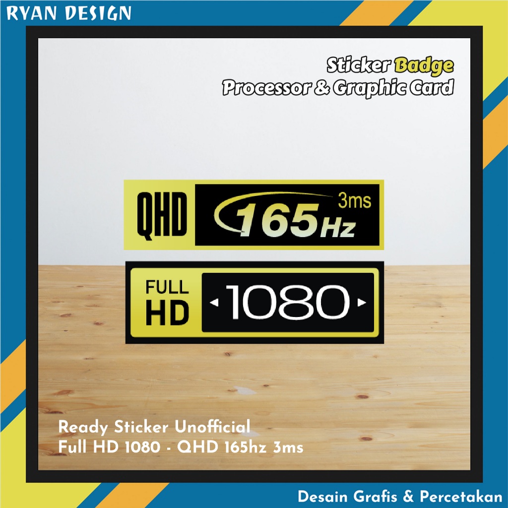 LAYAR Logo Sticker Full HD Screen Specifications QHD 165 Hz 3ms 1080p ...