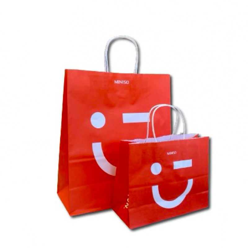 Miniso ORIGINAL Paper Bag Red Small/Medium | Shopee Philippines