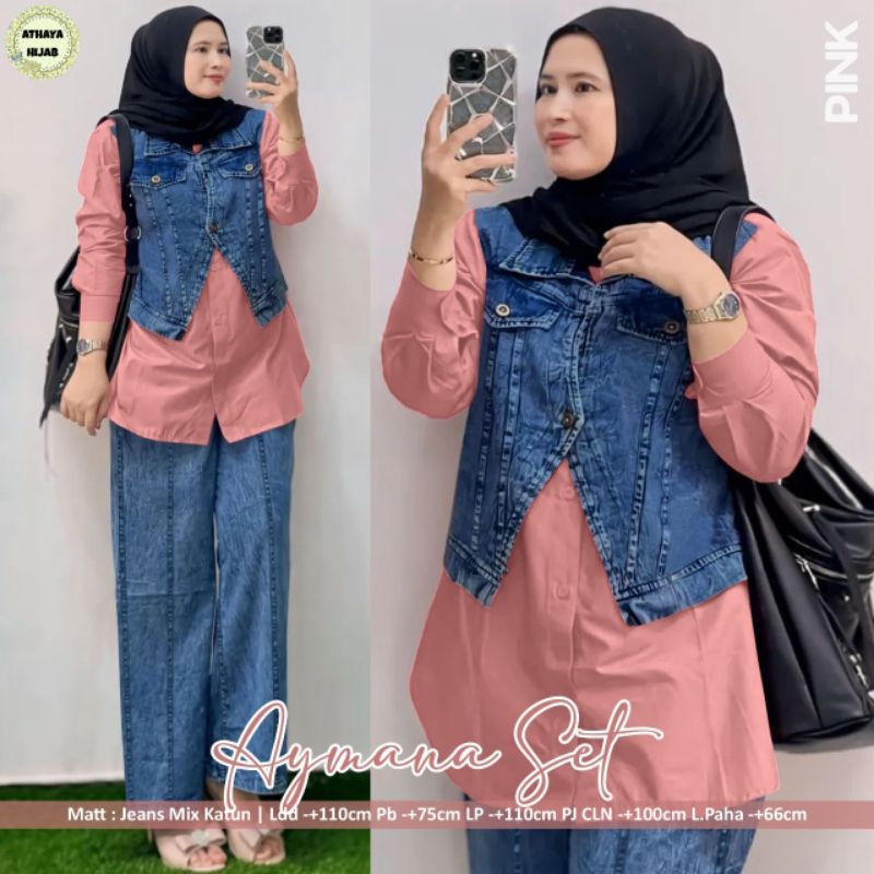 Aymana vest set/Brukat Tunic/Marina set vest/Nisa vest set/modern women ...