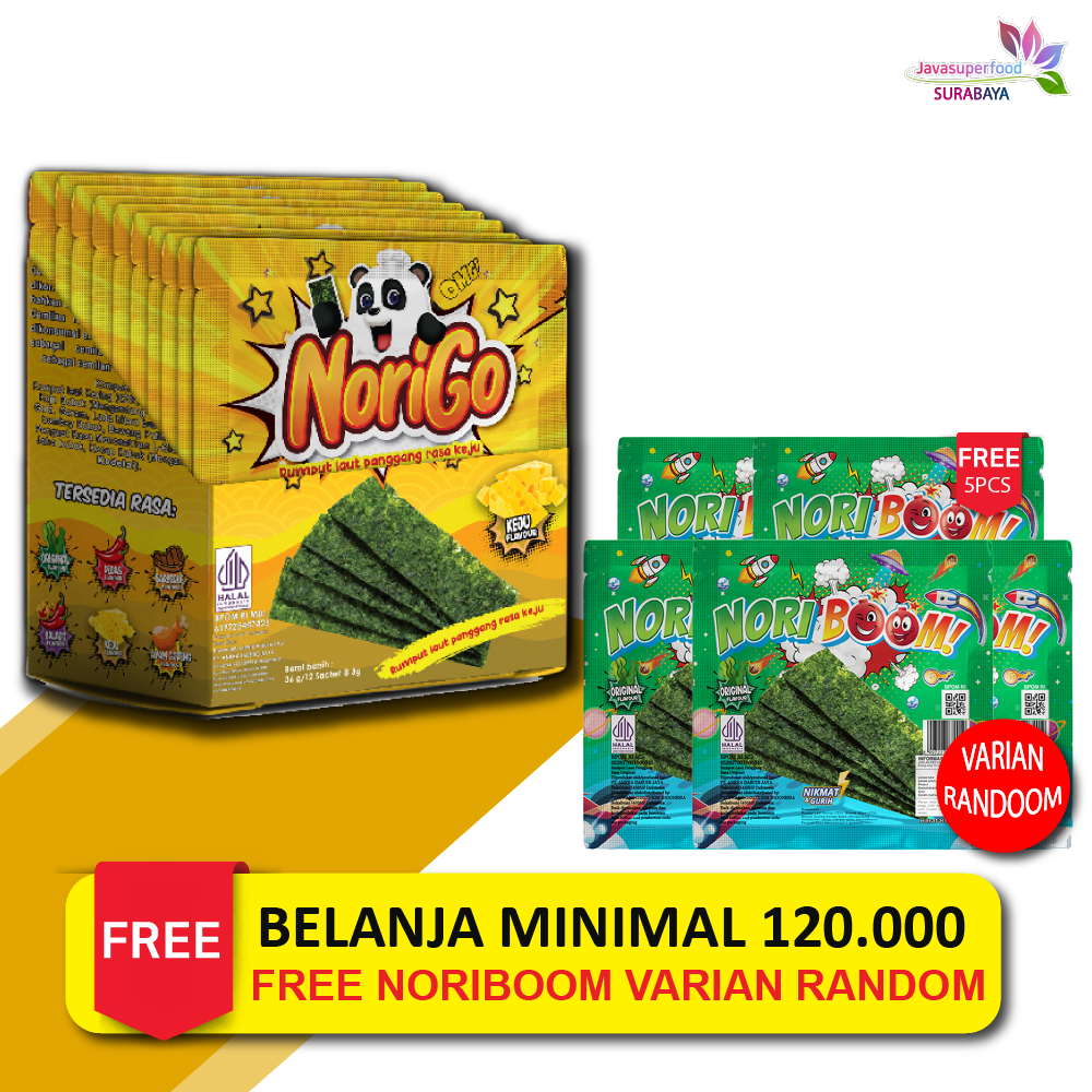 Norigo (1 BOX Contains 12pcs)/Nori Sachet Seaweed Snack 3g Halal ...