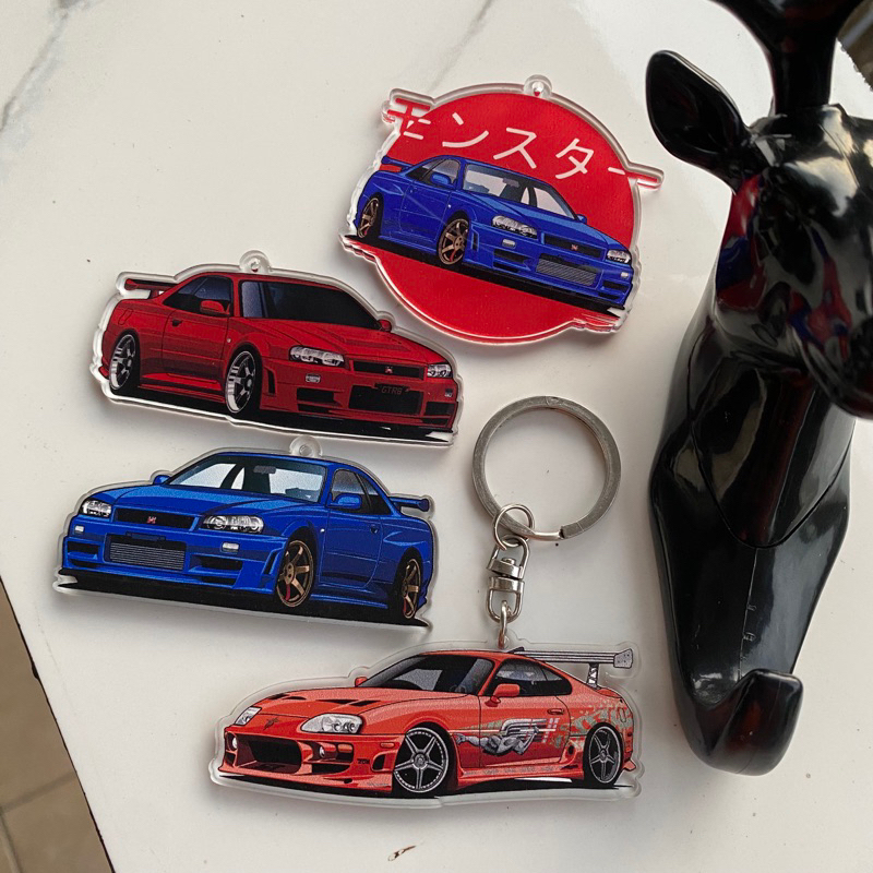 GANTUNGAN Nissan GTR R34 Acrylic Keychain | Skyline GTR R34 | Jdm Car ...