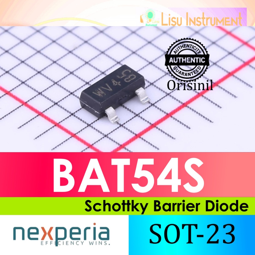 BAT54S Schottky Barrier Diode V4 WV4 SOT-23 Nexperia ORIGINAL | Shopee ...