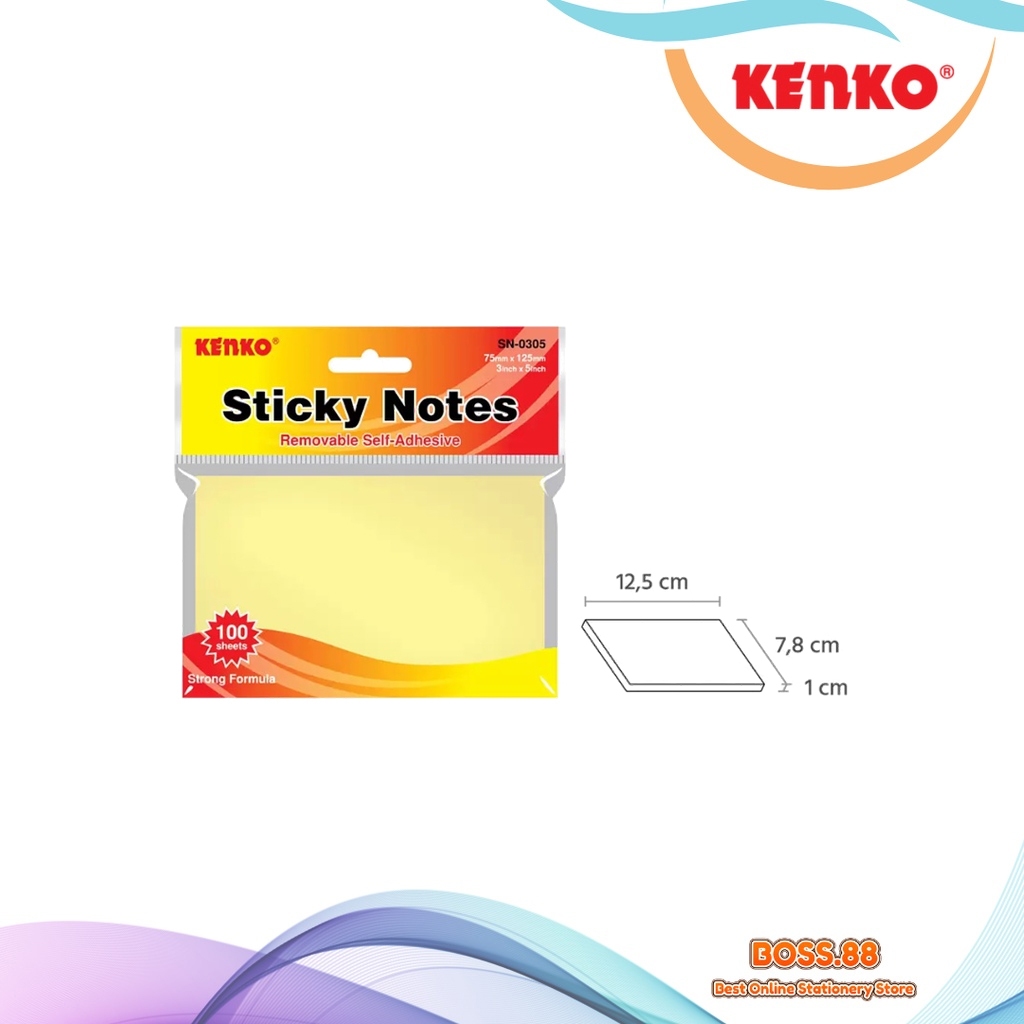 STICK NOTE Kenko SN-0305 YELLOW (1 PCS) | Shopee Philippines
