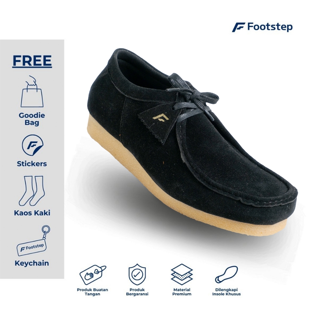 Footstep Footwear Men's Sneakers Caraka Black Original Shoes | Shopee ...