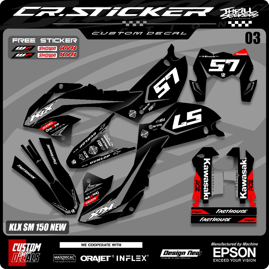 Decal Sticker Kawasaki KLX 150 New 2023 - DECAL Sticker Full Body ...