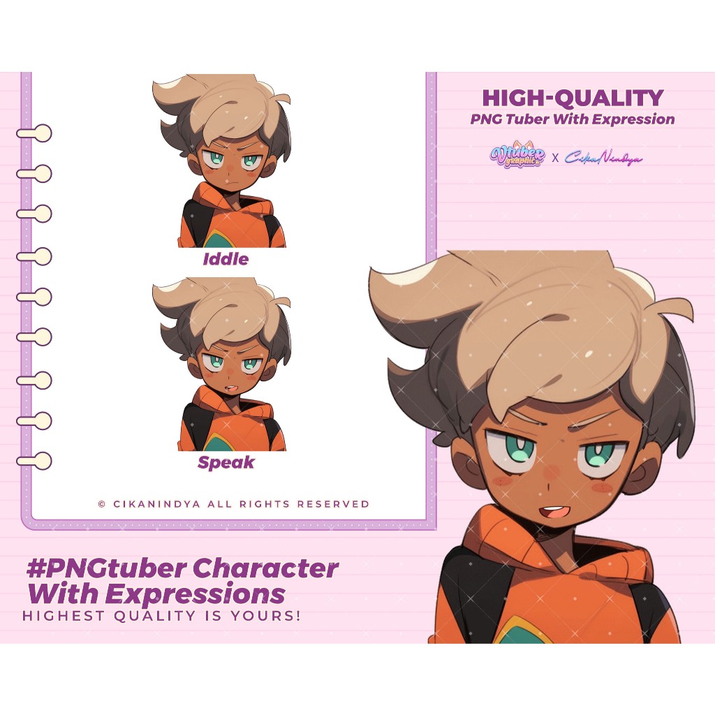 Attractive Tuber PNG For Streaming: Add Cute Virtual Characters ...