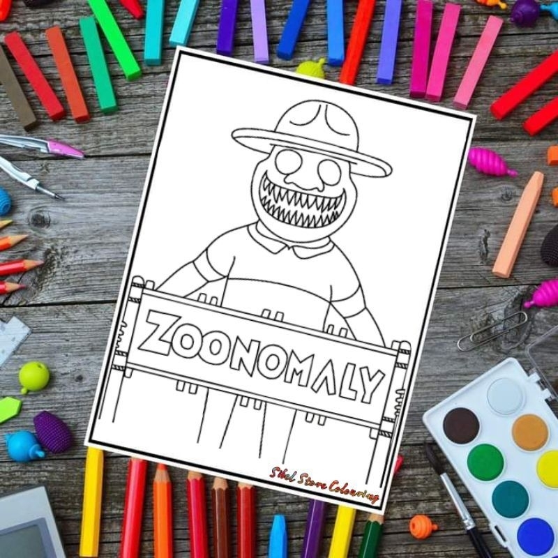 Zoonomaly Theme Kids Coloring Paper (10 Pictures)/Drawing Paper (10 ...