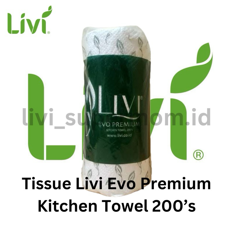 Livi EVO - Premium Kitchen Towel Tissue Roll 200 Sheets | Shopee ...