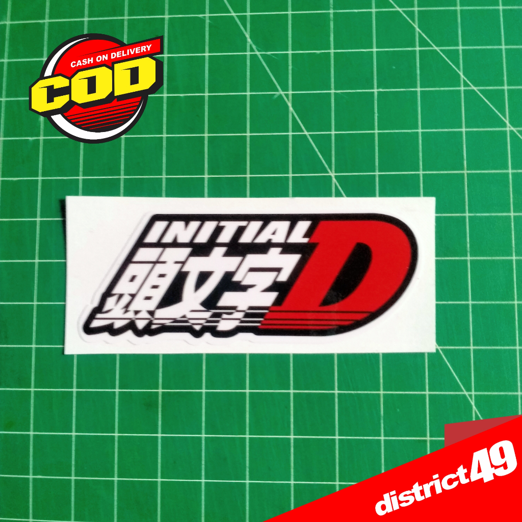 INITIAL D Sticker - Waterproof Glossy Lamination Print Cut Sticker ...