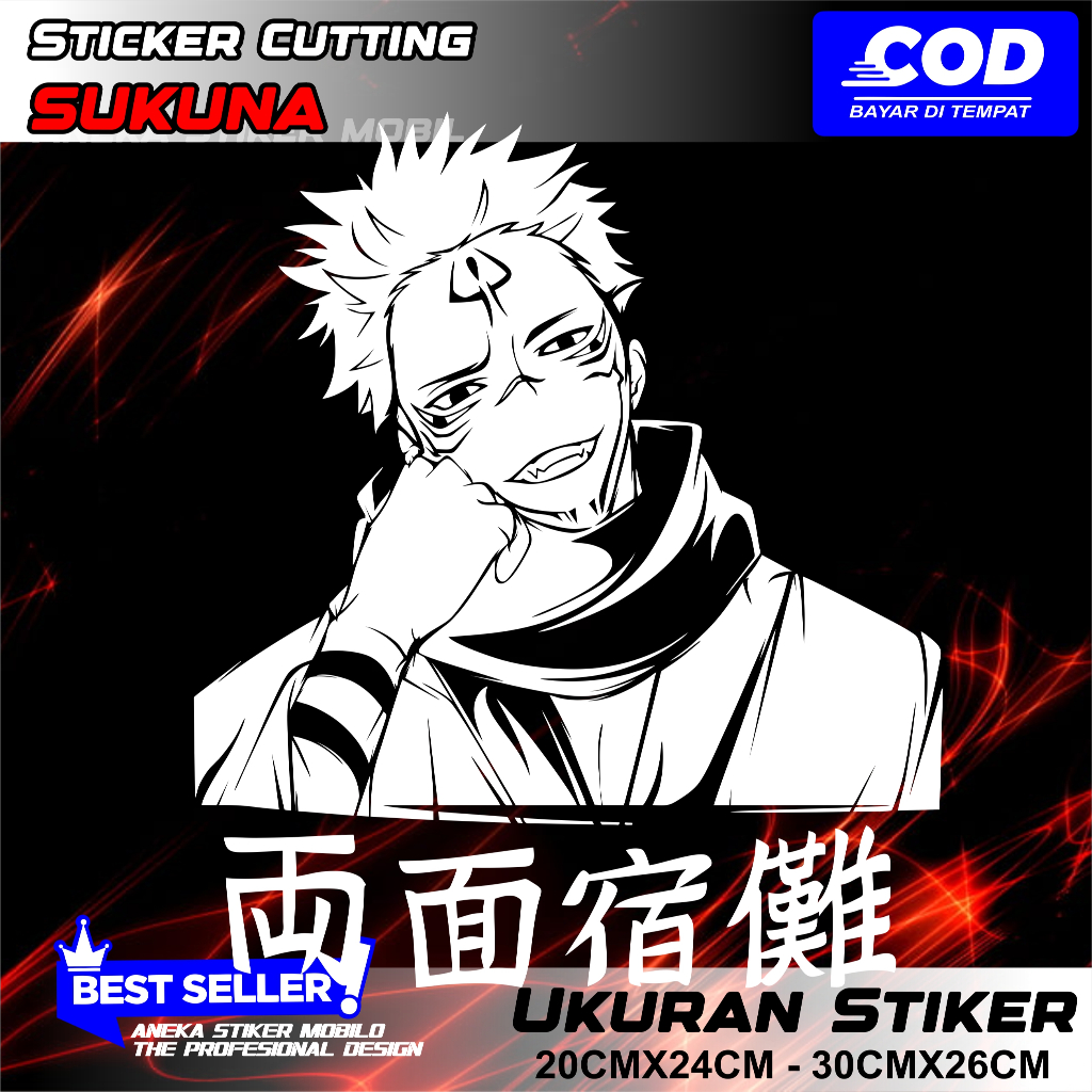 Sukuna Sticker Cool Anime Sukuna Cutting Sticker | Shopee Philippines