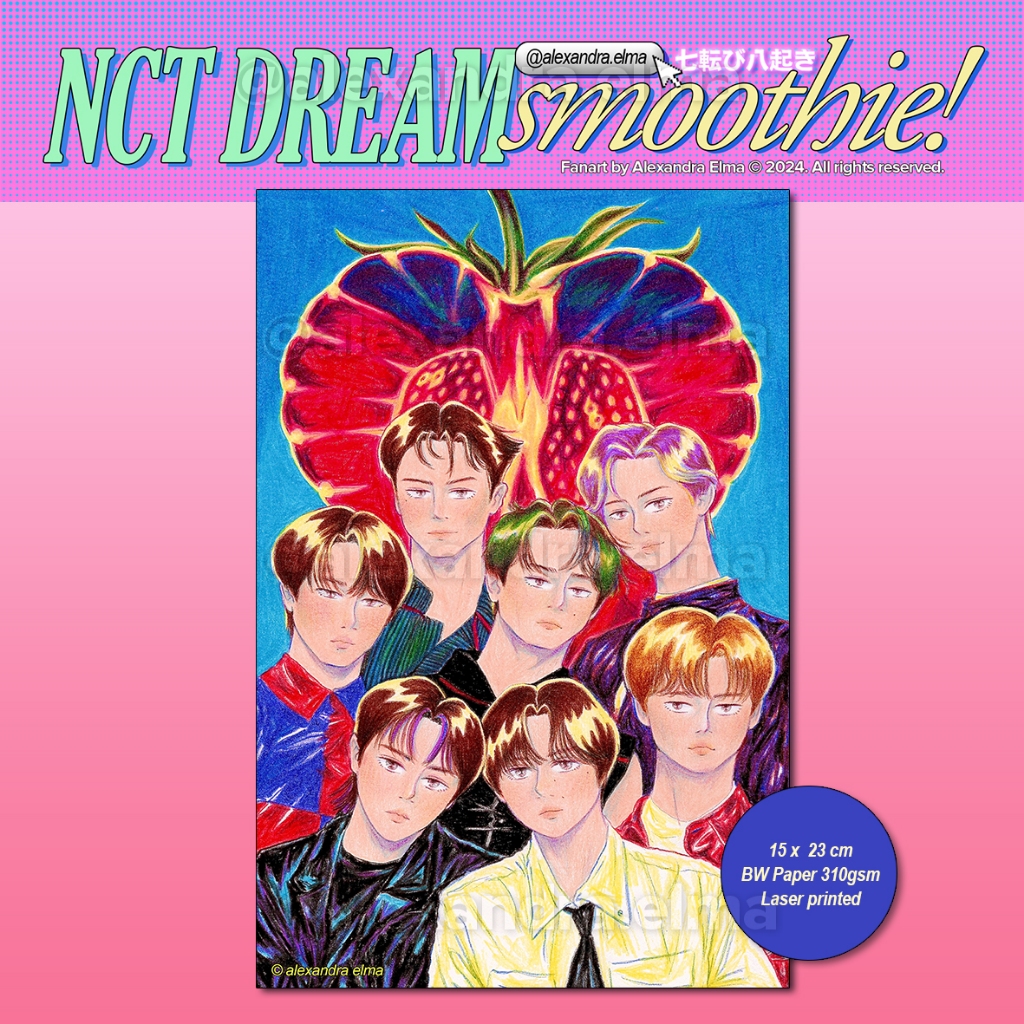 NCT DREAM SMOOTHIE FANART PRINT poster wall deco fan arts rains in ...