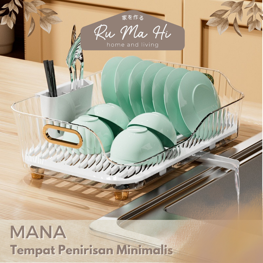 Rumahi - MANA Dish Dryer Spoon Aesthetic Minimalist Glass Drainer ...