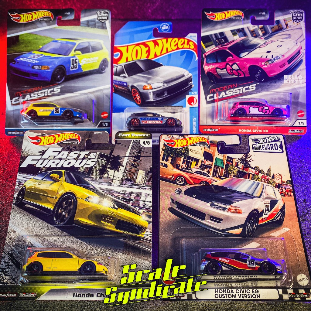 Hot Wheels Honda Civic EG Spoon Hello Kitty Modern Classics Fast and ...
