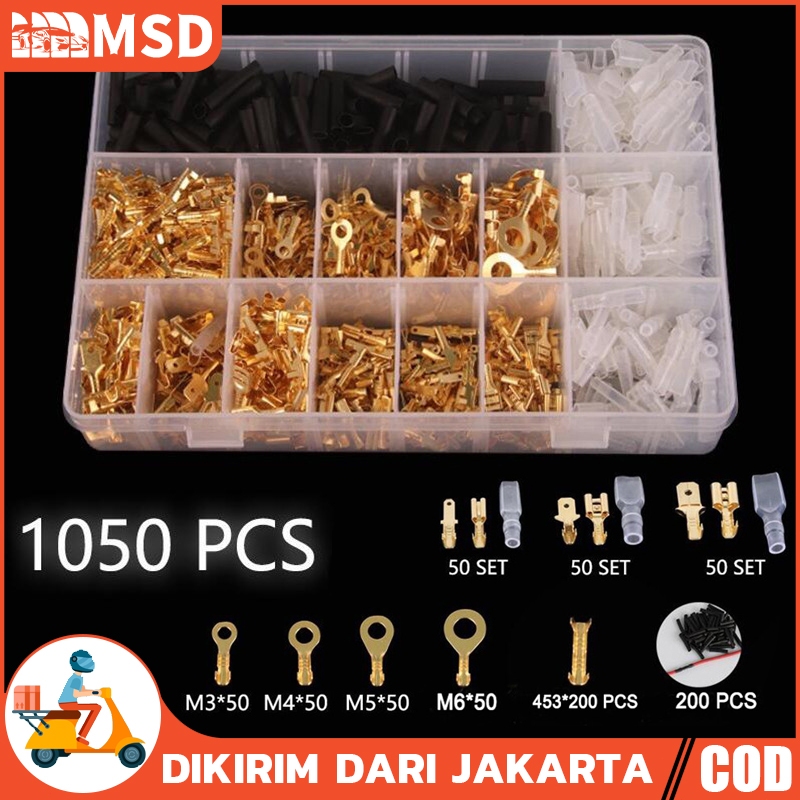 1050pcs Skun Flat Connector/Terminal Insulated/Skun Flat Terminal Male ...