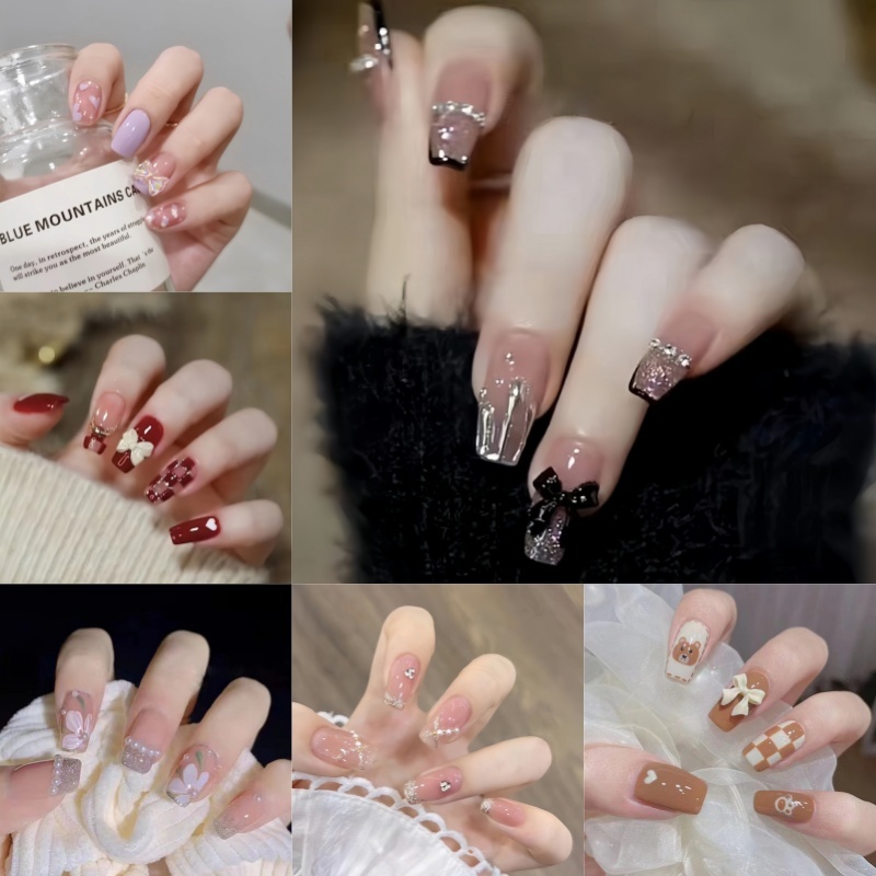 Fake Nails Fake Nails Premium Press On Nails Handmade Nail Art Fake ...