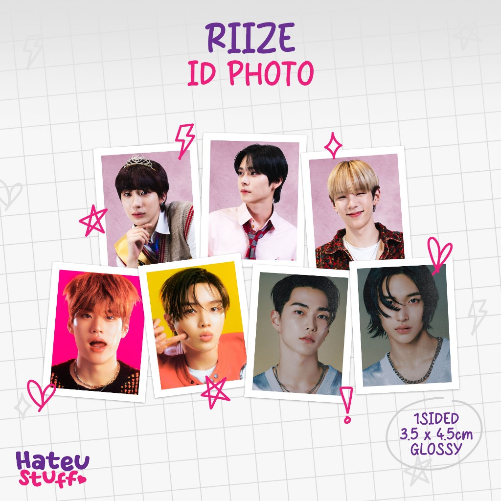 RIIZE Unofficial ID Photo Lucky, Talk Saxy, KCON, Lotte, Bacchus | Shopee Philippines