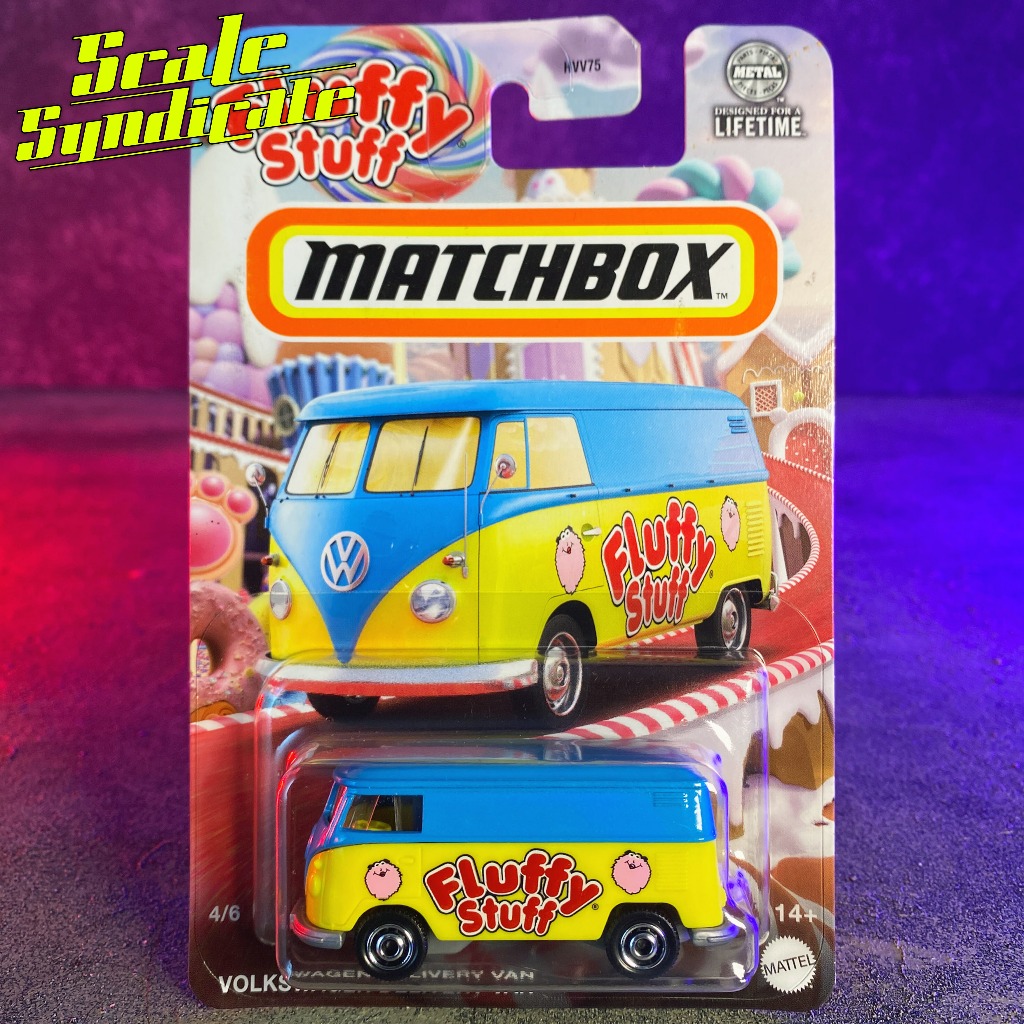 Matchbox VW Volkswagen Delivery Van Fluffy Stuff Candy Series no ...