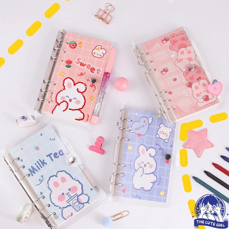 Binder Note A6 80 sheets Cute Character Daily Planner Aesthetic ...