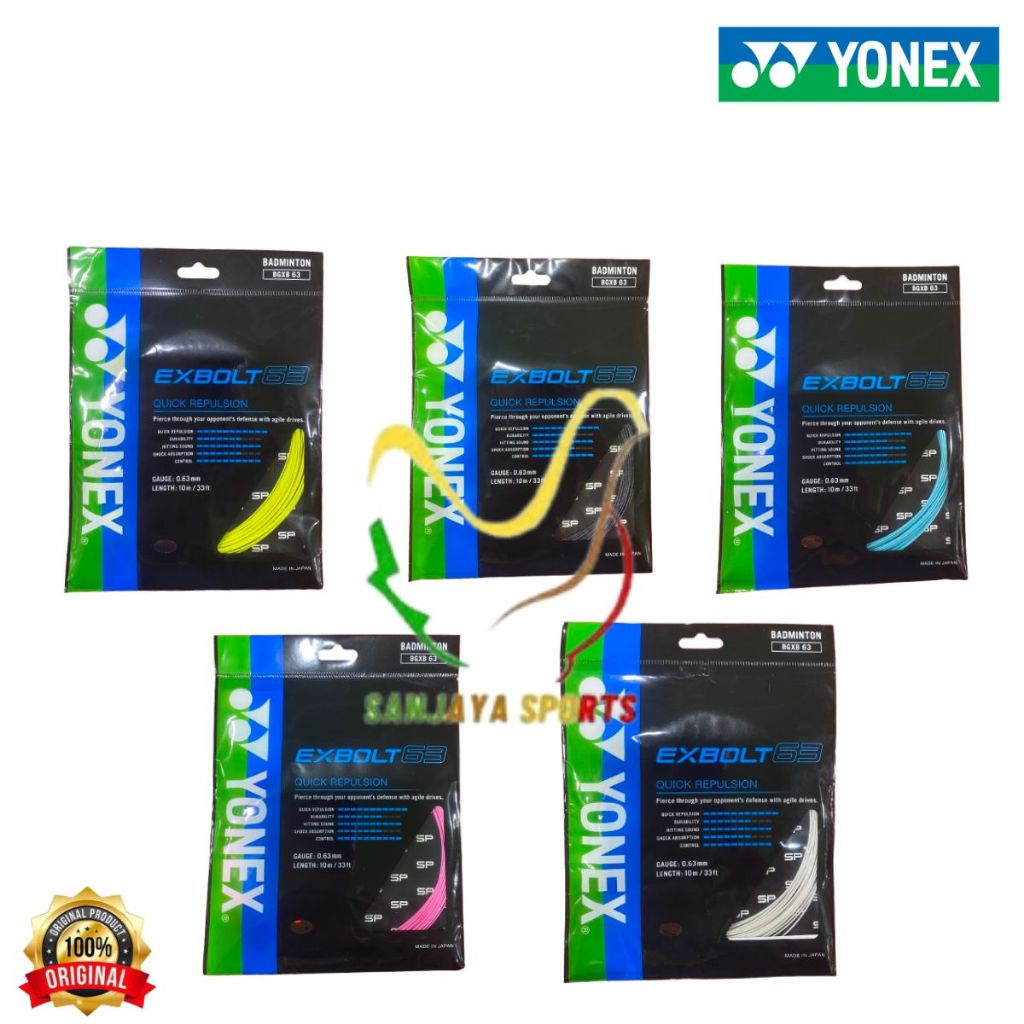 Original YONEX EXBOLT 63 BADMINTON RACKET STRINGS | Shopee Philippines