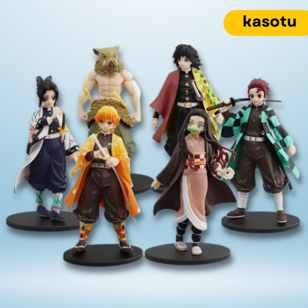 Action Figure Anime Demon Slayer Mini Kimetsu No Yaiba Eat Rice Chibi ...