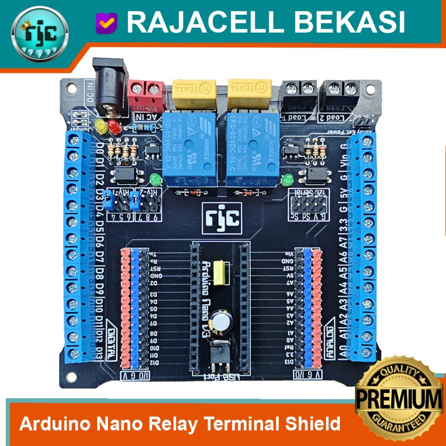 Arduinoo Nano V3 2ch Relay Shield Terminal Extension Baseboard Dev Kit ...