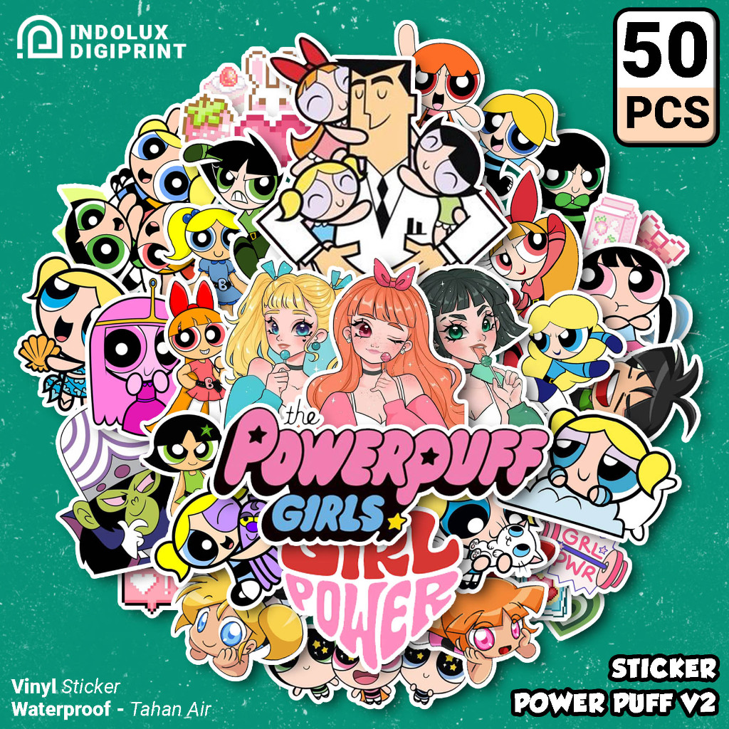 50pcs Stickers POWER PUFF GIRLS AESTHETIC Stickers Cartoon Stickers ...