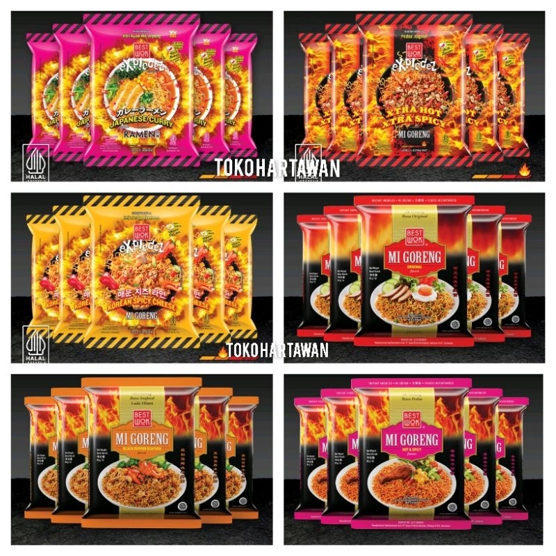 Best WOK mie goreng kuah (5pc) 6 Flavors Of Japanese curry ramen, Extra ...