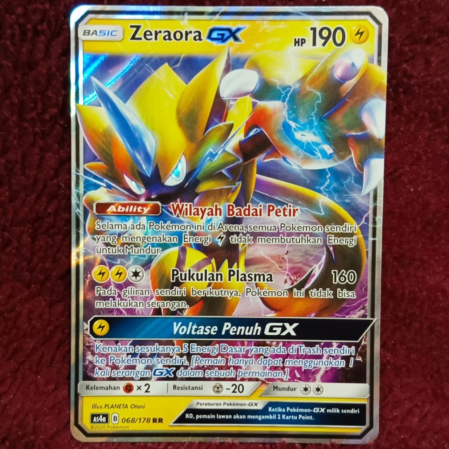 Zeraora GX RR as4a - Pokemon TCG Indonesia foil holo | Shopee Philippines