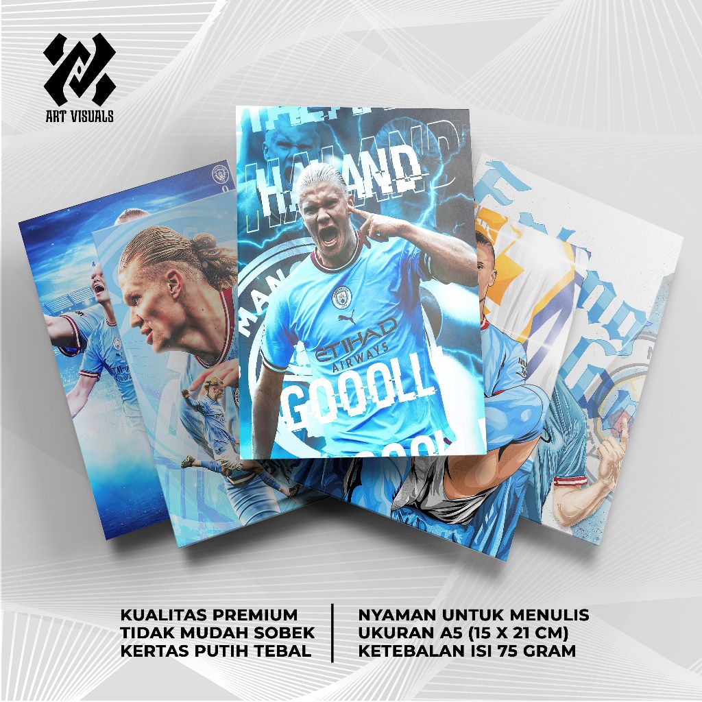 The Most Complete Erling Haaland Football Theme Custom Notebook, Free ...