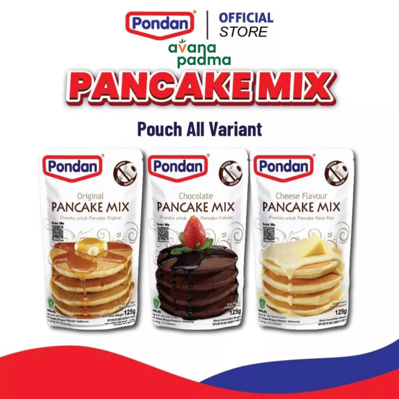 Pondan Pancake Mix Pouch (125g) (3 Flavor Variants) | Shopee Philippines