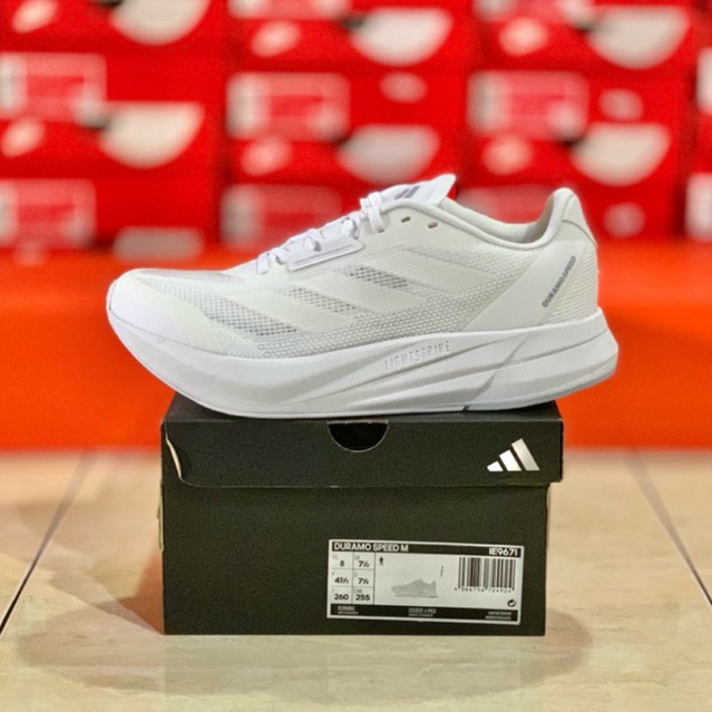 PUTIH Adidas DURAMO SPEED ORIGINAL STORE White Shoes (IE9671) | Shopee ...