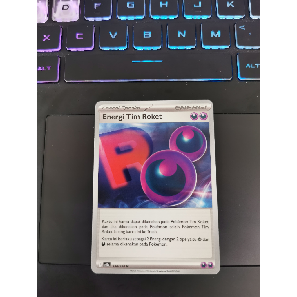 Pokemon TCG Indonesia SV10s Pokemon Tool Rocket Team Energy 138/138 U ...