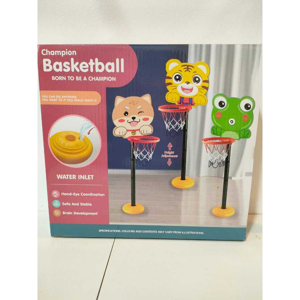 KIDZOONAA - ANIMAL CHARACTER BASKETBALL RING CHILDREN'S TOY ...