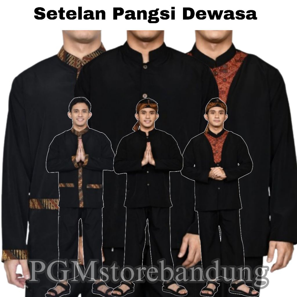 Adult Pangsi Suit/Pangsi Clothes Set/Sundanese Traditional Clothes Set ...